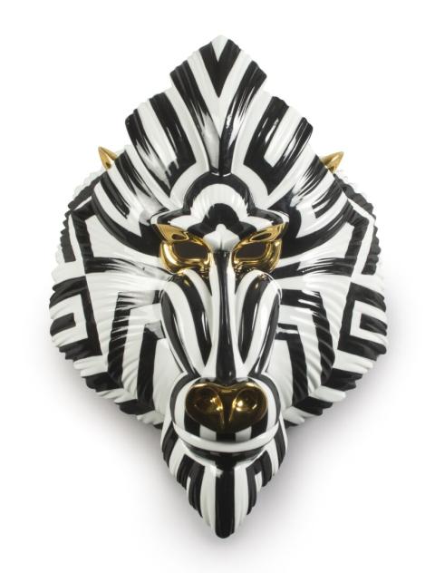 Máscara Mandril. Negro y oro - Lladro-España