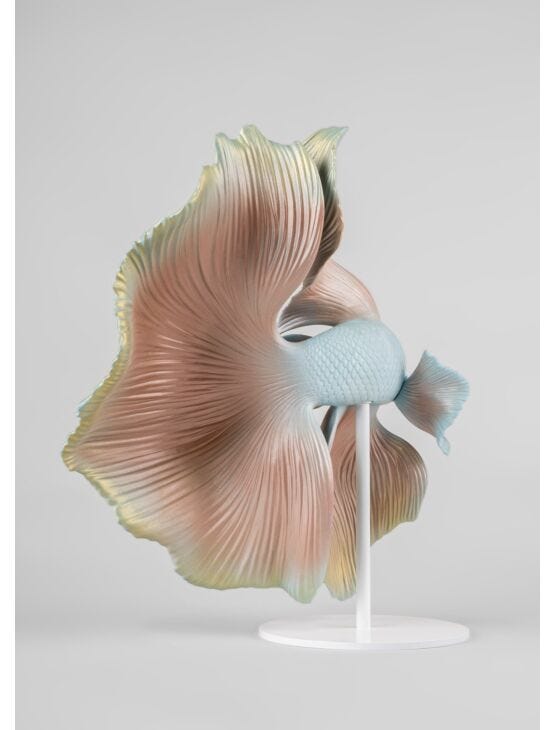 Betta Fish Sculpture. Right - Lladro-USA