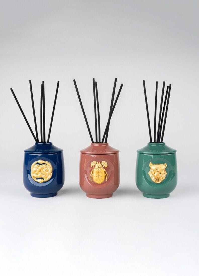 Lynx Perfume diffuser Luxurious animals. Redwood fire Scent | Lladró® USA