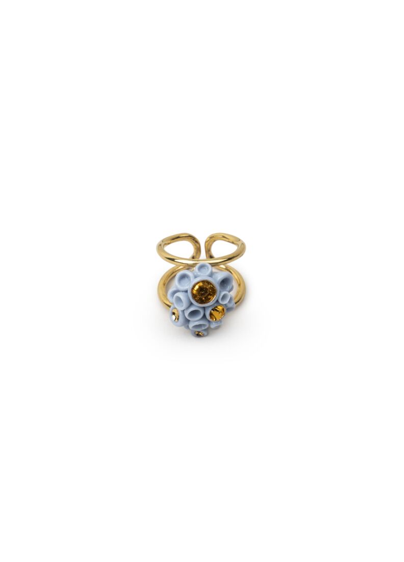 Coral Blue Reef Metal Ring - Lladro-USA