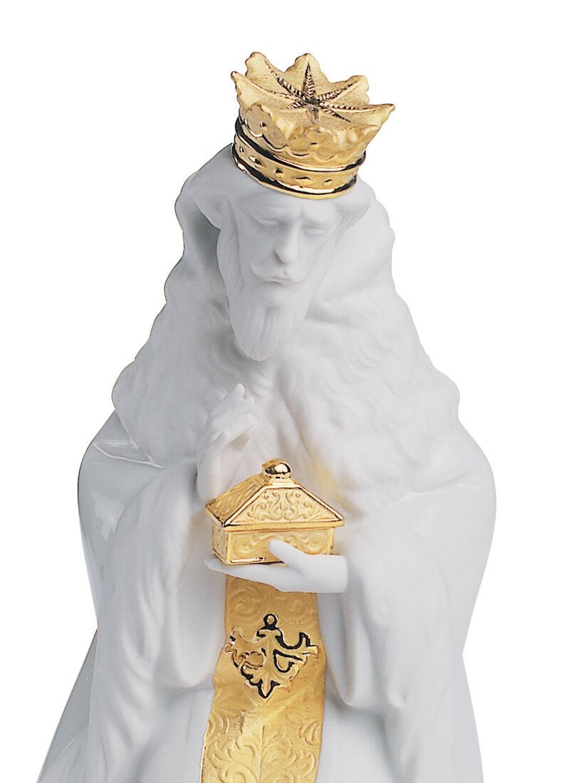King Gaspar Nativity Figurine. Golden Lustre - Lladro-GB