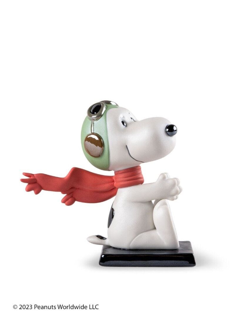Snoopy™ Flying Ace Sculpture - Lladro-USA