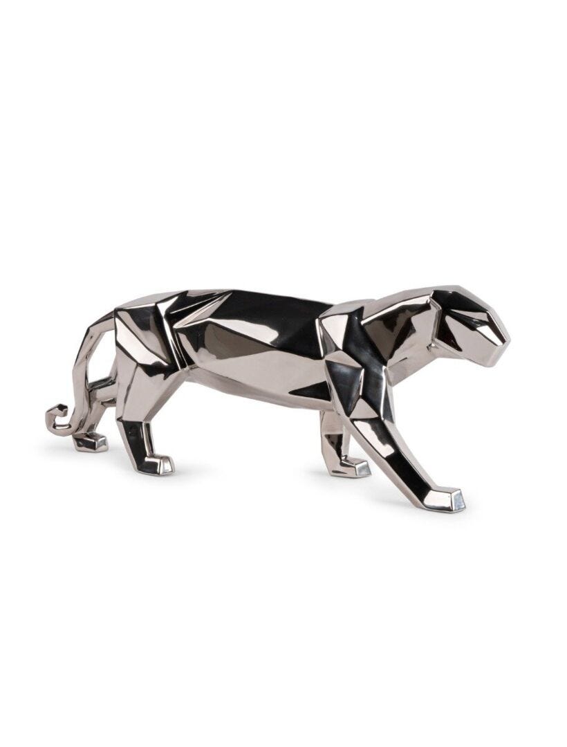 Panther (silver) Sculpture - Lladro-USA